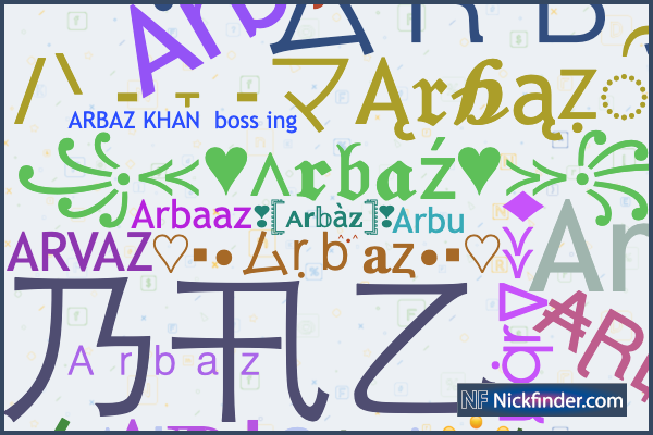 Arbaz Name Logo 81+ Arbaz Name Signature Style Ideas | Unique
