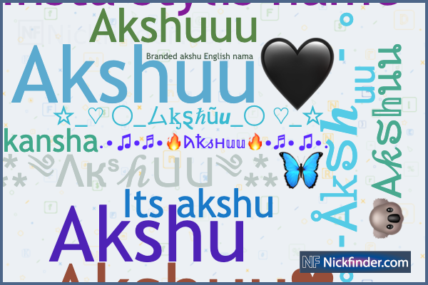 Akshu Name Logo