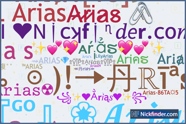 Nicknames for Arias: ꧁ঔৣ☬ Arias ☬ঔৣ꧂, ꧁ঔৣ☬ 丹riสร ☬ঔৣ꧂, ꧁ 𝓐𝓻𝓲𝓪𝓼 ꧂, 『ᴳᴼ ...