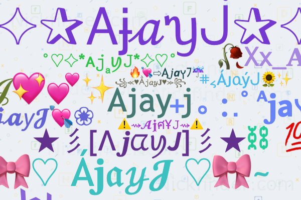 Ajay Names Logo Ajay Logo
