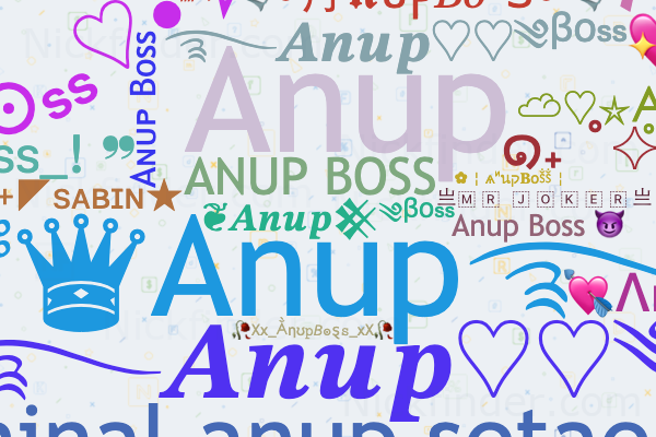 Anup Name Logo