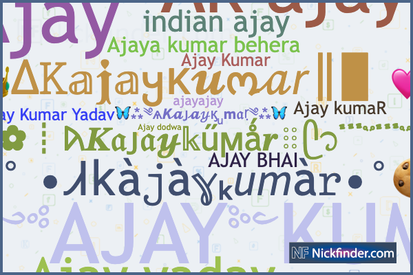 Ajay Kumar Name Logo