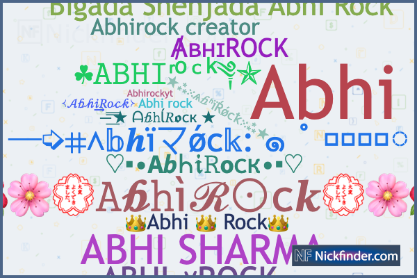 Abhi Name Logo Abhi Text Design Illustration On White Stock