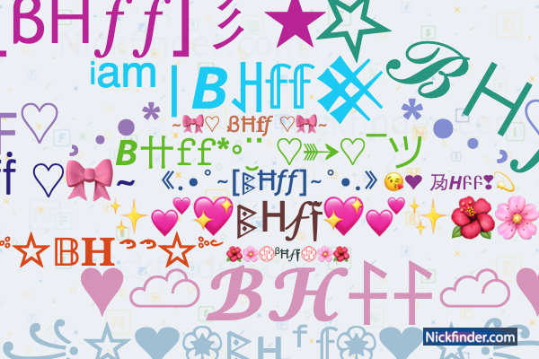 Surnoms pour BHff: BH : 𝙵𝙵 ࿐, BH_ff, Bh ᶠᶠ, BH FF h kk boss
