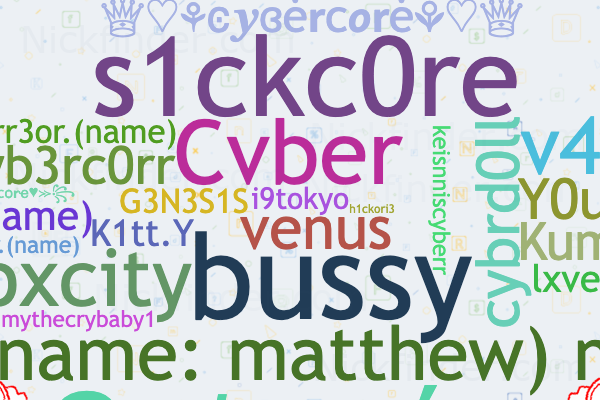 Nicknames for Cybercore: i9tokyo, V1RTU4L, Glttch, venus, https//notfound