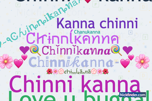 Nicknames for Chinnikanna: Chinni kanna, Ammu mummy, dilip siri, 𝄟≛⃝ ...