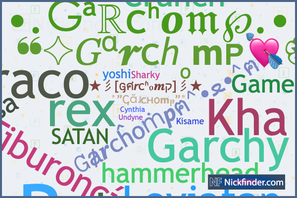 Nicknames for Garchomp: Ragnarok, Blade, Kisame, Tiburoncín, Leviatan