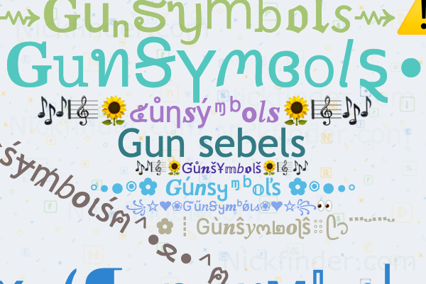 Nicknames for Gunsymbols: M1887, Mp40, Desert eagle