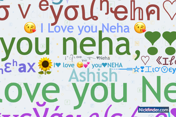 I Love You Neha Name Wallpaper