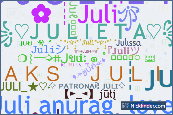 Juli Name Logo