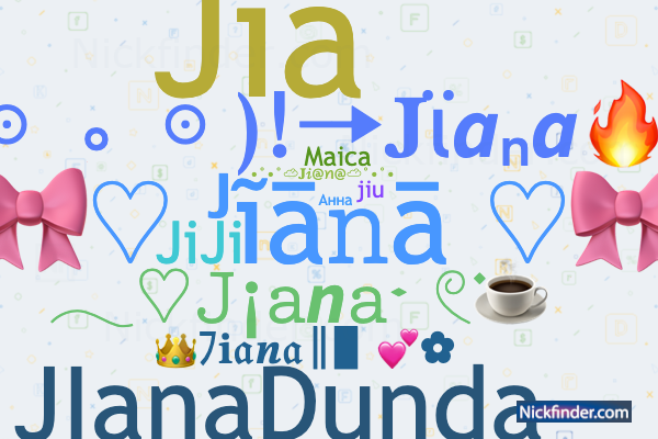 Nicknames for Jiana: JiJi, Jia, Jiana., Анна, jina latina