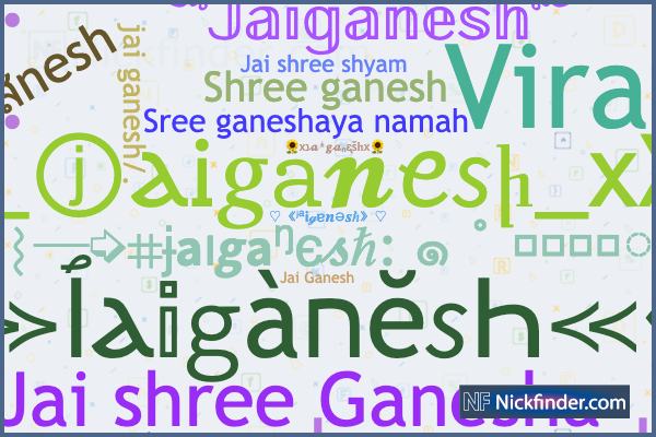 Nicknames for Jaiganesh: श्री गणेशाय नमः, ॐ श्री गणेशाय नमः, ॐ नमः ...
