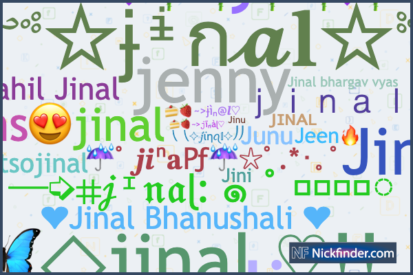Jinal Name Logo