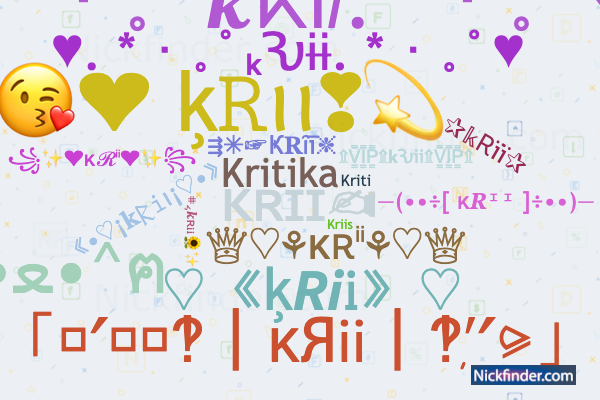 Apodos para KRii: Krii Arigat, KriiStillLife, f i k r i, Krii de ...