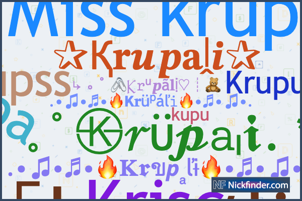 Krupali Name Logo