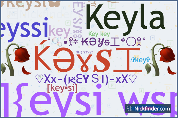 Apodos para KEYSI: ツ кєуѕι ᴳᴵᴿᴸ࿐, ꧁༒☬KEYSI ☬༒꧂,, ꧁ঔৣ☬ Keysi ☬ঔৣ꧂, key , Key key