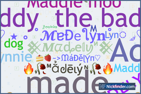 The Name Maddie In Cool Letters
