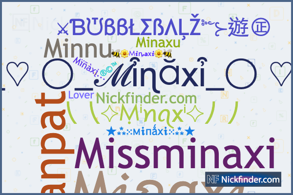 Minaxi Name Logo