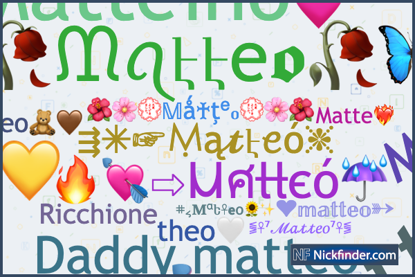 Surnoms pour Matteo: Teo, matt, matte, Matty, Tato🐻🍪 ️