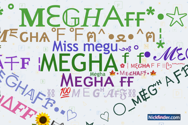 Megha Name Logo