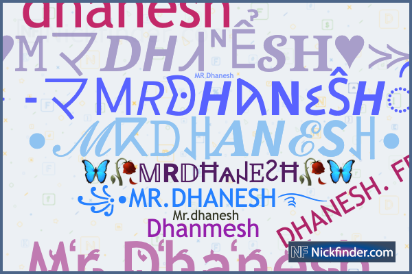 Dhanesh Name Logo