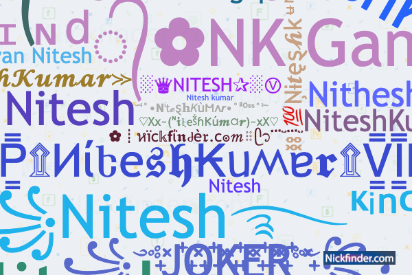 Nitesh Name Logo