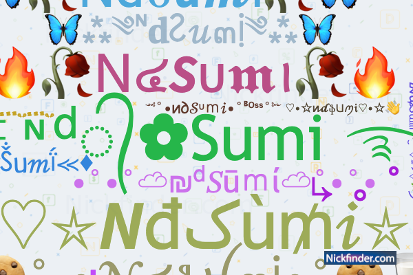 Sumi Name Logo Nicknames For Sumidon: Miss Sumi, Sumi, Sumni, Sumi