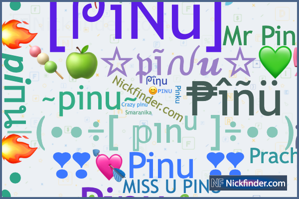 Pinu Name Logo