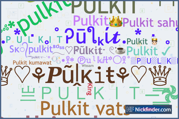 Pulkit Name Logo