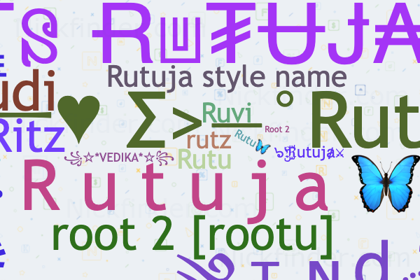 Rutuja Name Logo Personalized Calligraphy Signature For Rutuja | Name