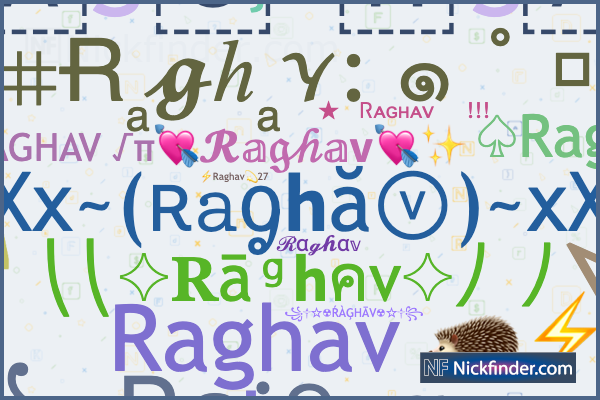 Raghav Name Logo