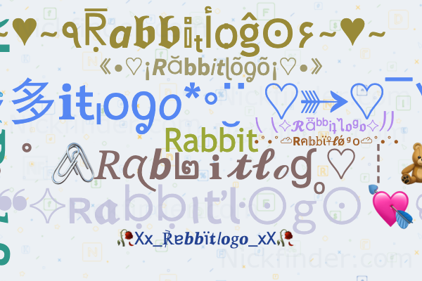 Nicknames for Rabbitlogo: Rabbit 🐰 logo, Rabbit, Rabbit🐰Gurl, Rabbit ...
