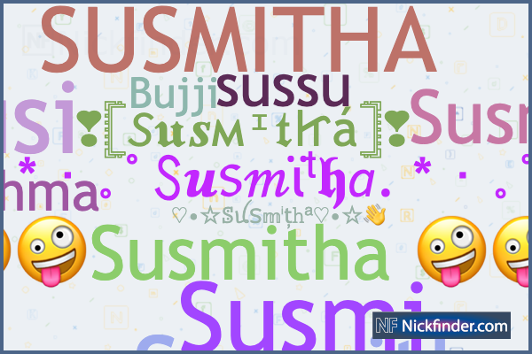 Susmitha Name Logo Preview Of Black Background 3D Name For "sushmita"