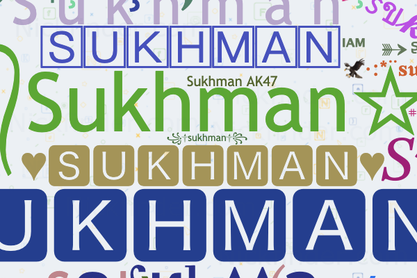 Sukhman Logo S Name Signature Style ♥. Sukhman Name Signature. Don't