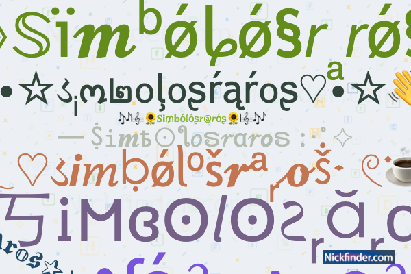 Nicknames for Simbolosraros: Símbolos raros, Simbolos