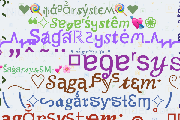 Nicknames for Sagarsystem