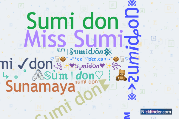 Sumi Name Logo Nicknames For Sumidon: Miss Sumi, Sumi, Sumni, Sumi