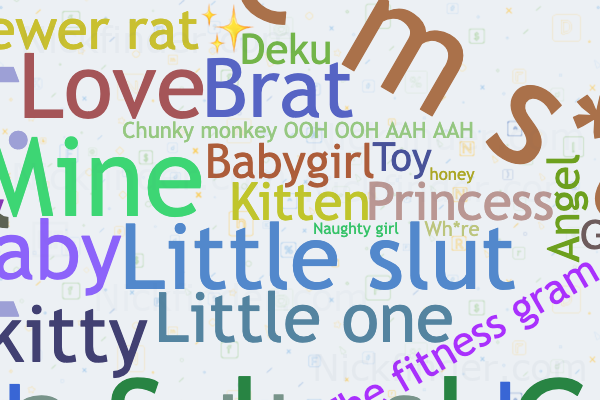 Nicknames for Submissive: Kitten, Good Girl, Little slut, Babygirl ...