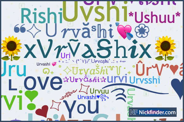 Urvi Name Tattoos Nicknames For Urvashi: Urvi,