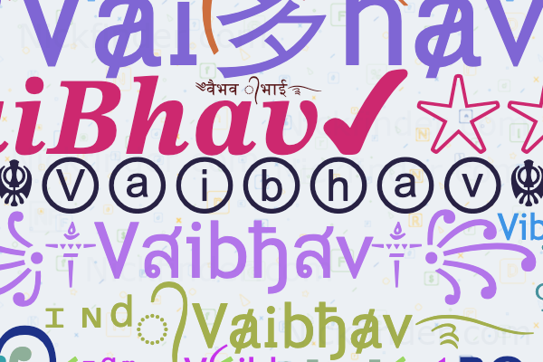 Vaibhav Name In Style