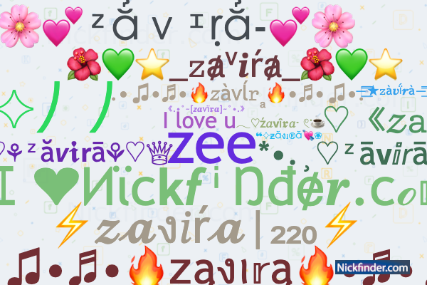 Nicknames for Zavira: zee, Zee