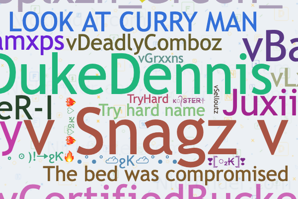 Nicknames for 2K: TryHard, Try hard name, vGotClout, iSplxzhGreens ...