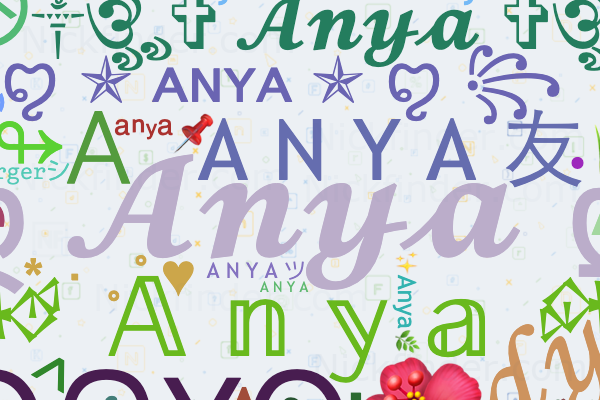 Anya Name Logo
