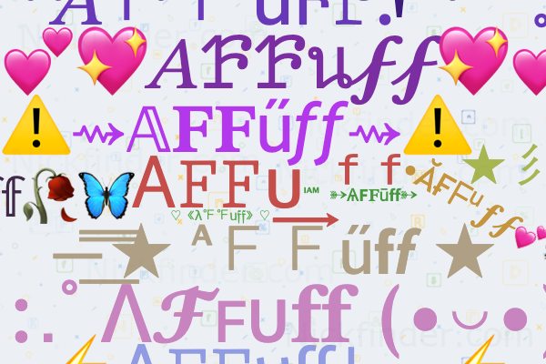 Affu Name Logo Preview Of Black Background 3D Name For "Affu"