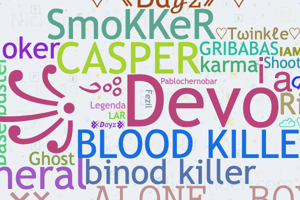Surnoms pour Dayz: Dayz 👑, Storm, CASPER, S.N.P - Rafael, Pablochernobar