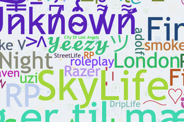 Apelidos para Fivem: roleplay, gang names, RP, Pacific Roleplay, 𝓨𝓮𝓮𝔃𝔂ツ