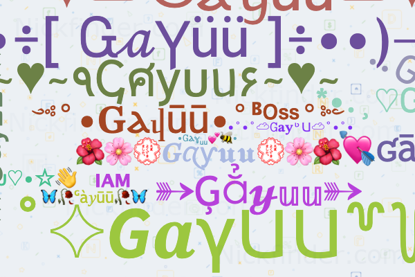 Gayu Name Logo
