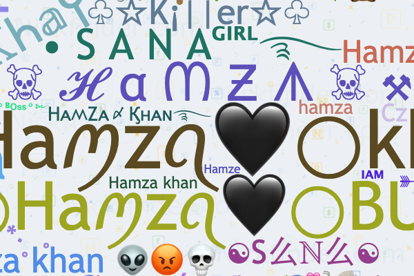 Hamza Name Style