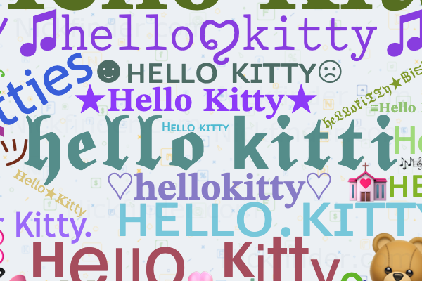 Hello Kitty Font Name Personalized Customized Hello Kitty With Name