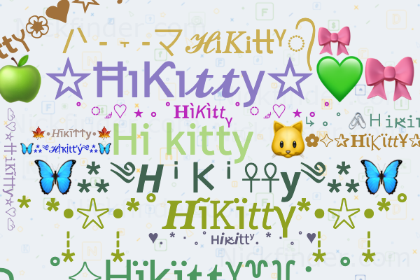 Hello Kitty Font Name Personalized Customized Hello Kitty With Name